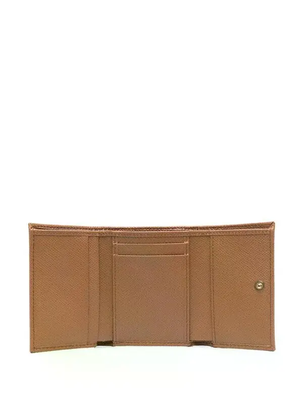 Dolce & Gabbana Dauphine Logo-plaque Pebbled-leather Wallet - Brown