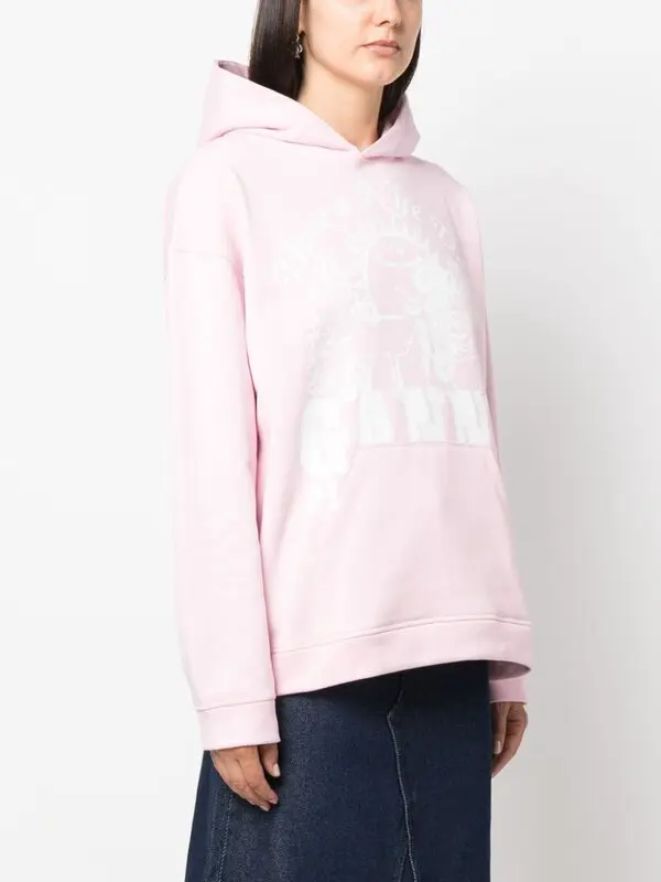 GANNI Logo-print Organic Cotton Hoodie