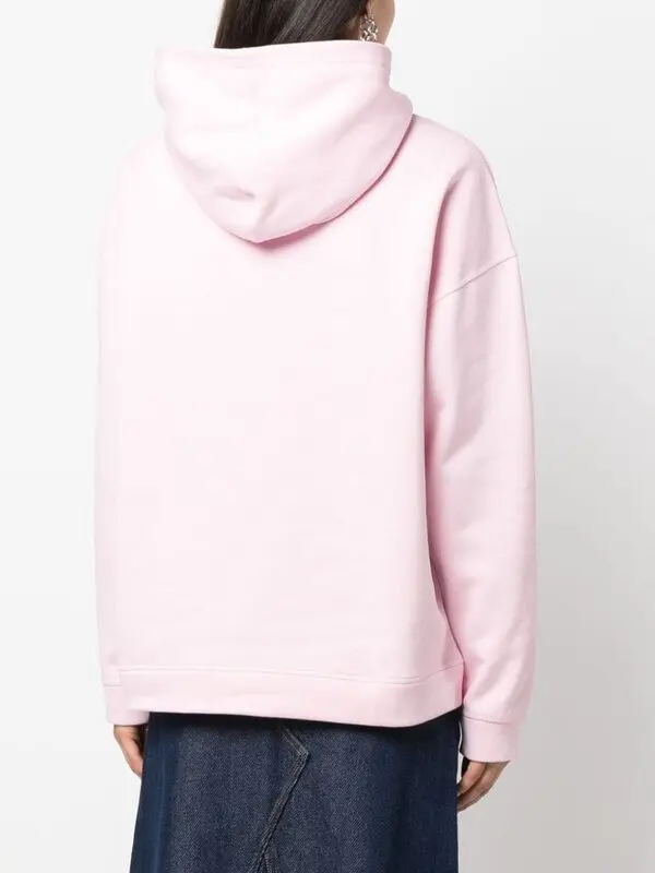 GANNI Logo-print Organic Cotton Hoodie