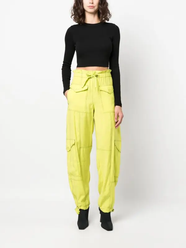 MSGM Cropped T-shirt With Cut-out Detail