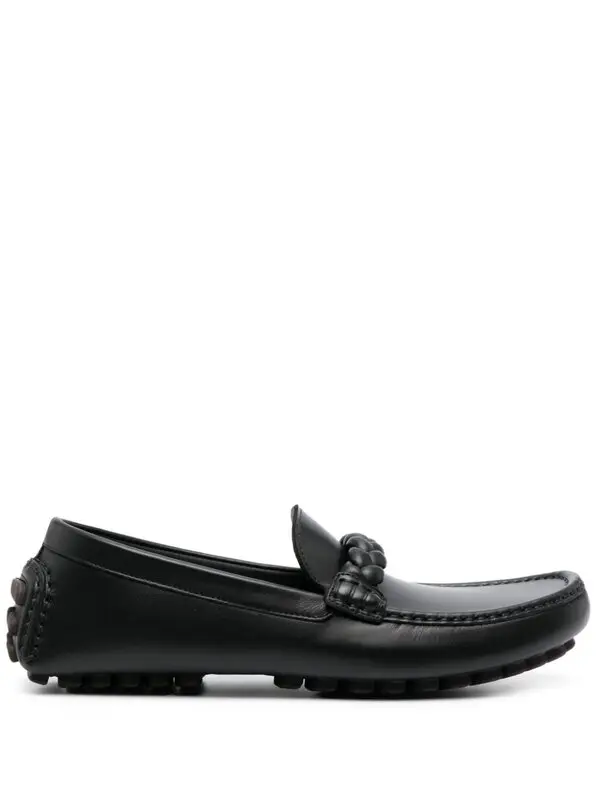 GIANVITO ROSSI Monza Leather Loafers - Black