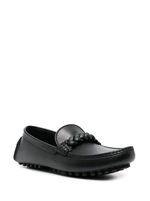 GIANVITO ROSSI Monza Leather Loafers - Black