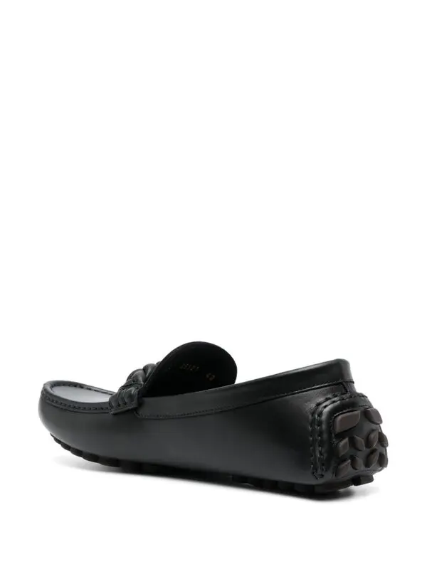 GIANVITO ROSSI Monza Leather Loafers - Black