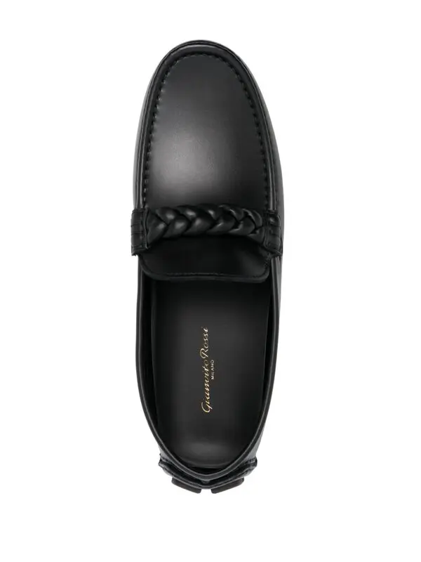 GIANVITO ROSSI Monza Leather Loafers - Black