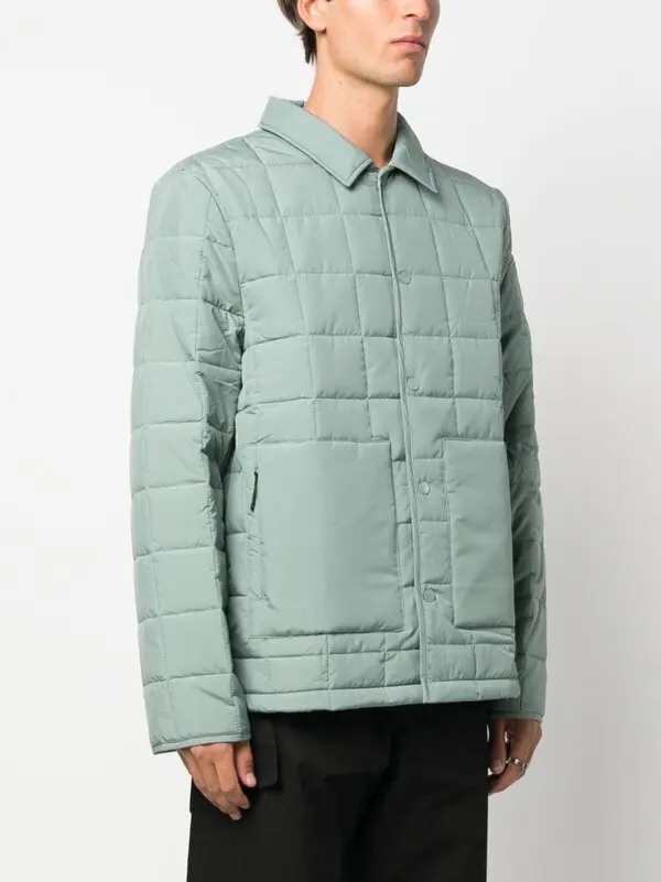 Rains Liner Press-stud Quilted Shirt Jacket