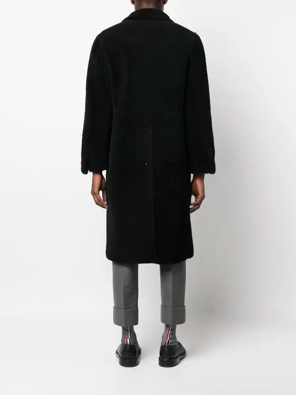 Thom Browne Shearling Double-breasted Button Coat