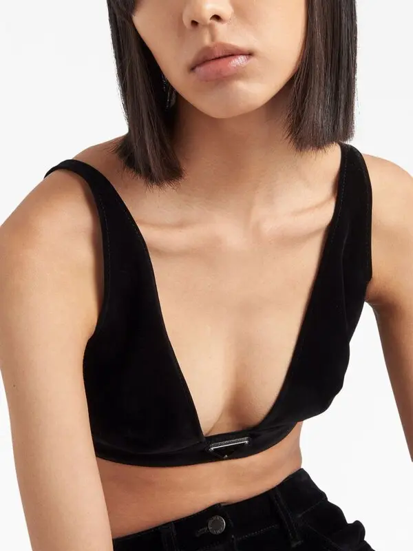 Prada Velvet Denim Top