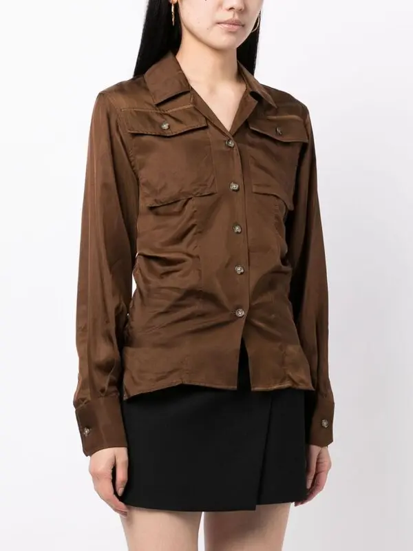 Helmut Lang Long-sleeve Satin Shirt