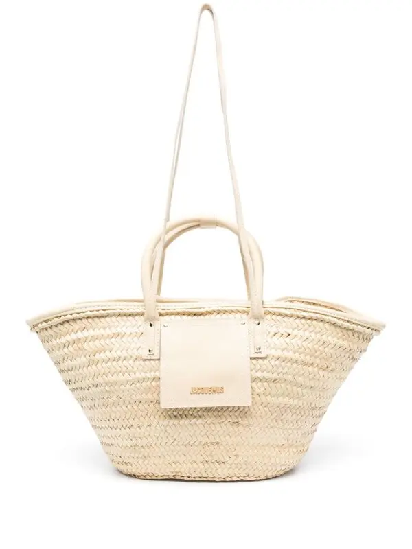 Jacquemus Le Panier Soli Tote Raffia Bag