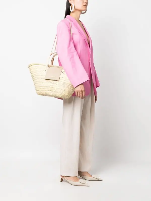 Jacquemus Le Panier Soli Tote Raffia Bag
