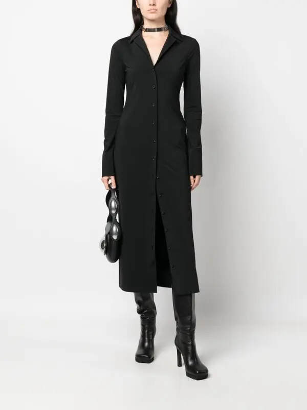 Alexander Wang Embossed Logo Midi Shirtdress