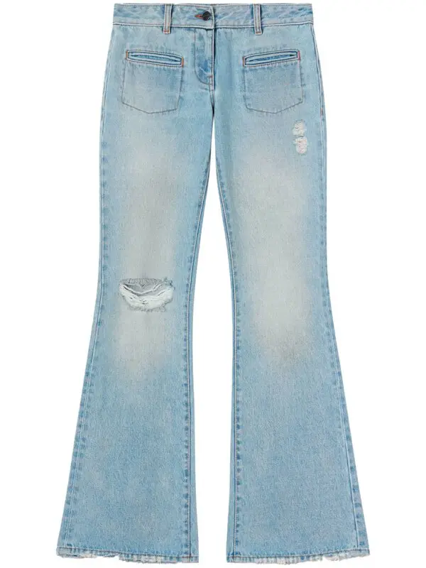 Palm Angels Low-rise Bootcut Jeans - Blue