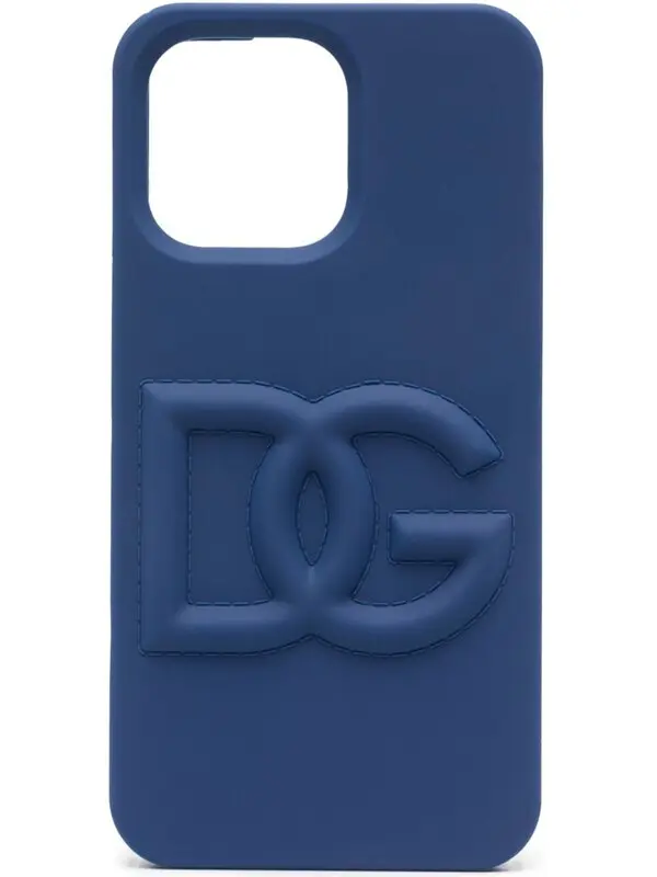 Dolce & Gabbana Logo-embossed Iphone 14 Pro Max Case - Blue