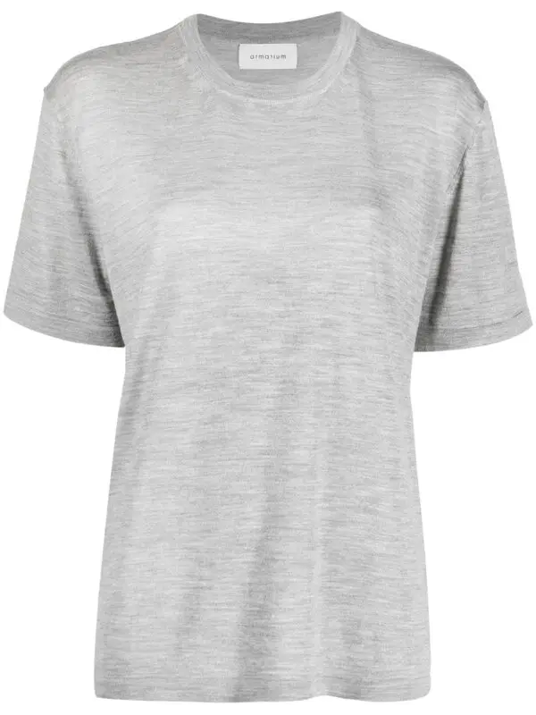 ARMARIUM Mélange Wool-blend T-shirt - Grey
