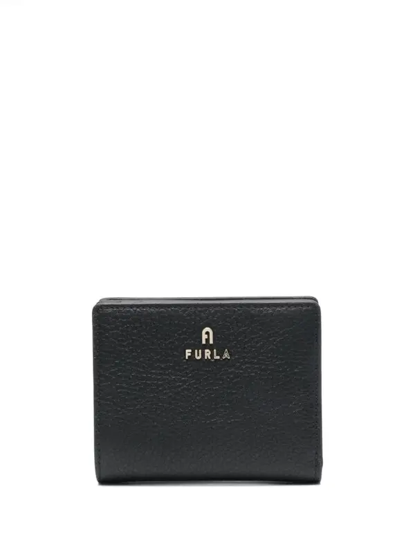 Furla Small Camelia Leather Wallet - Black