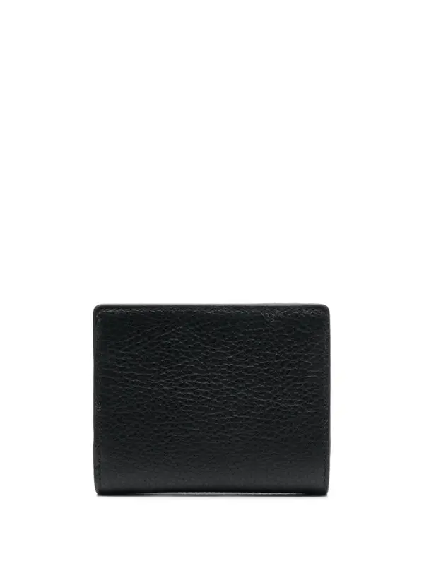 Furla Small Camelia Leather Wallet - Black