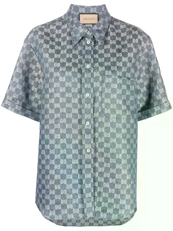 Gucci Gg Linen Jacquard Shirt