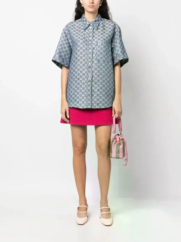 Gucci Gg Linen Jacquard Shirt