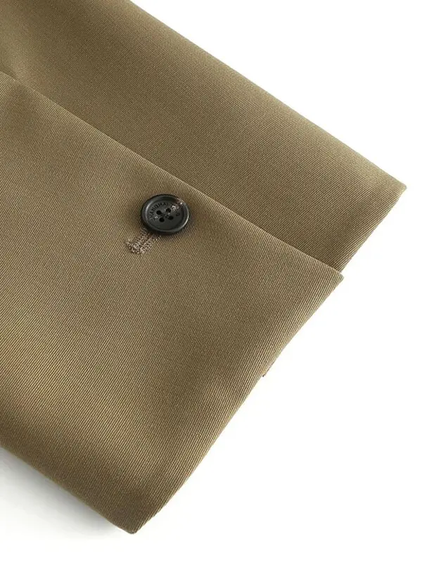 Shanghai Tang Technical Wool Jacket With Spread Collar