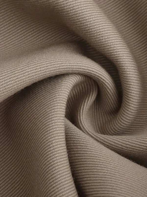 Shanghai Tang Khaki Wool Piped-trim Tang Jacket