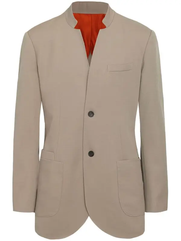 Shanghai Tang Stand-up Collar Wool Blazer