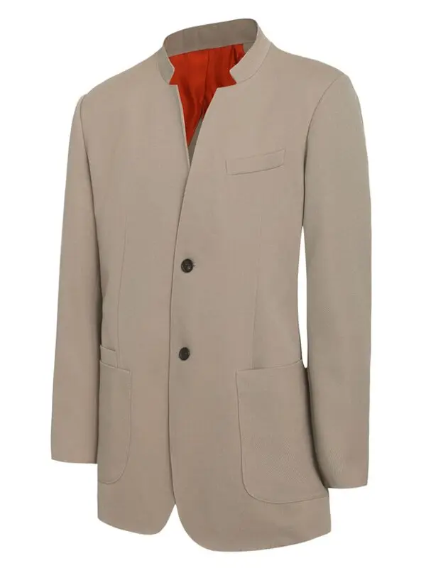 Shanghai Tang Stand-up Collar Wool Blazer