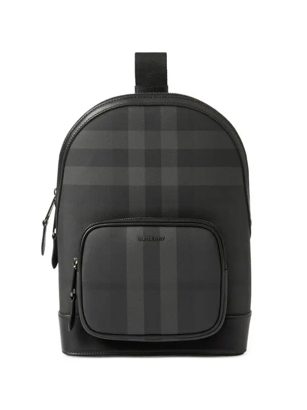 Burberry Vintage Check Print Messenger Bag - Black