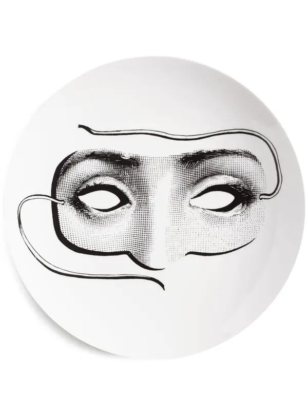 FORNASETTI Tema E Variazioni Porcelain Plate - White