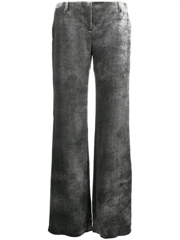 Alberta Ferretti Crushed-velvet Trousers