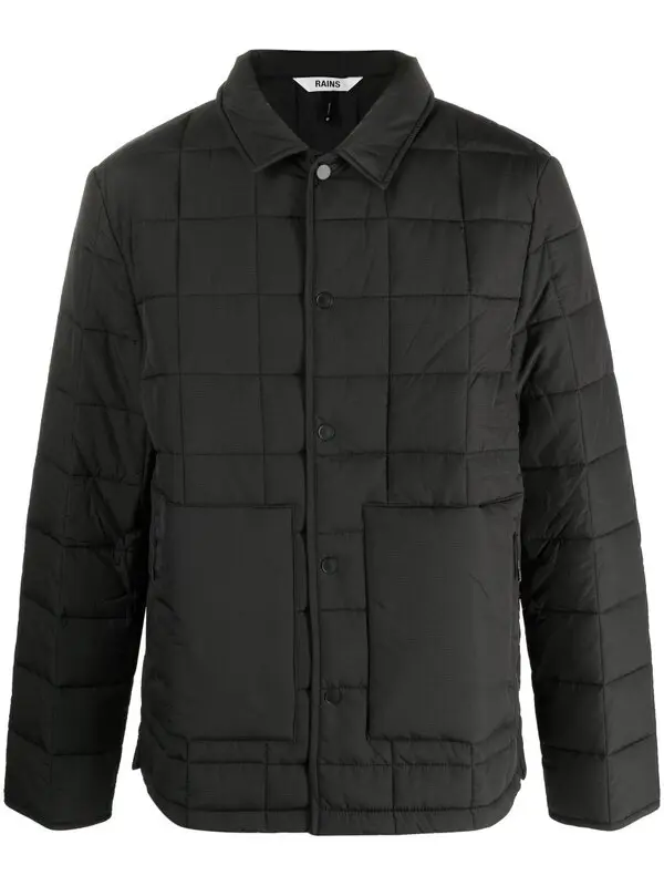 Rains Liner Press-stud Quilted Shirt Jacket