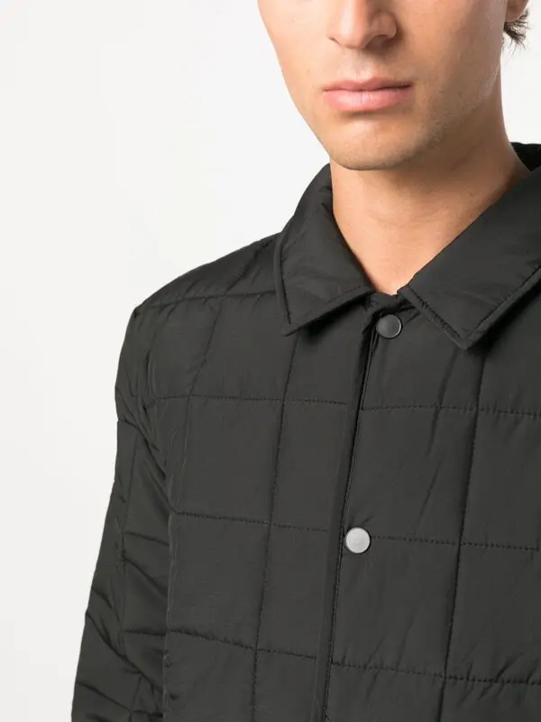 Rains Liner Press-stud Quilted Shirt Jacket