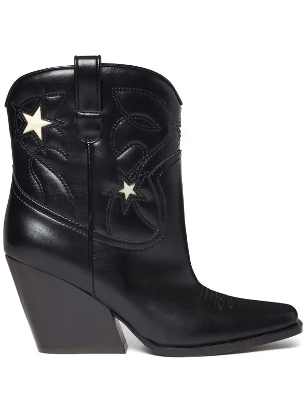 Stella McCartney Cloudy Alter Mat Cowboy Boots - Black