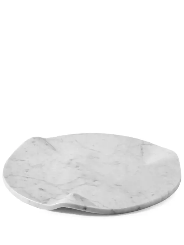 MARSOTTO EDIZIONI Telo Marble Round Tray - White