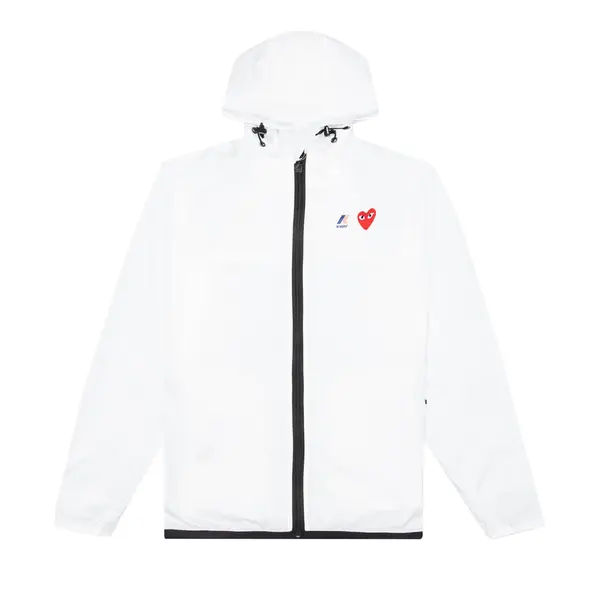 Play Comme Des Garcon X K Way Full Zip Jacket - White