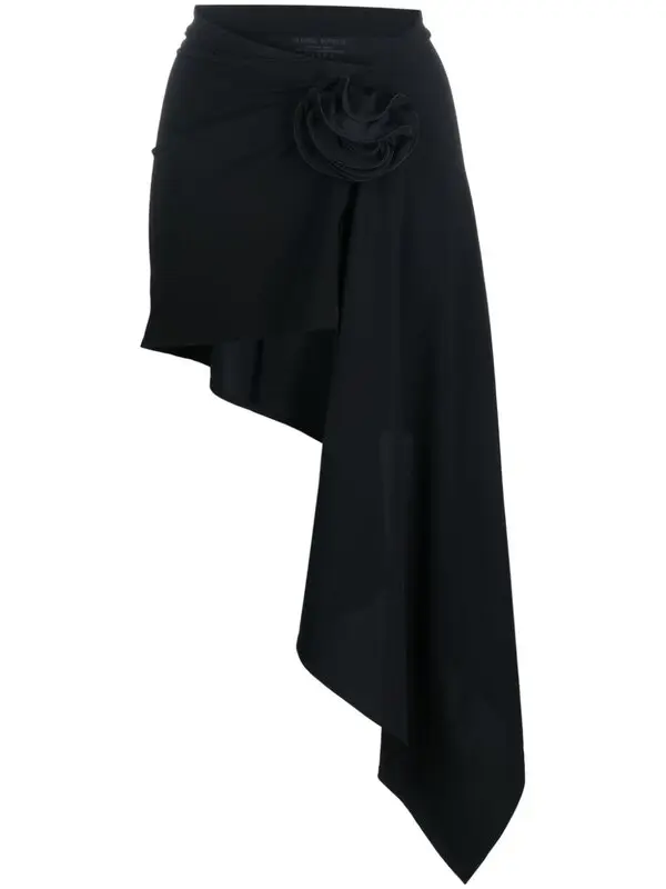 Magda Butrym Rose-sash Miniskirt - Black
