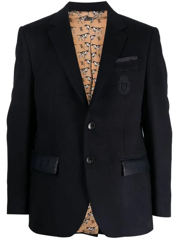 BILLIONAIRE Single-breasted Silk Blazer - Blue