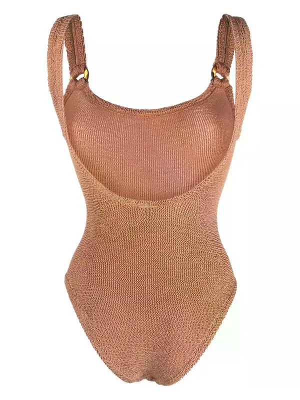Hunza G Domino Scoop-neck Swimsuit - Brown