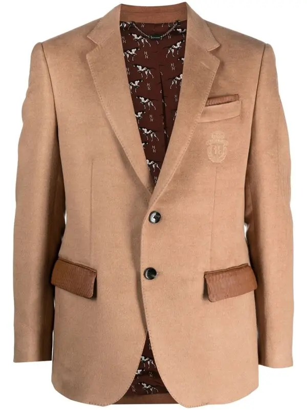 BILLIONAIRE Single-breasted Silk Blazer - Neutrals