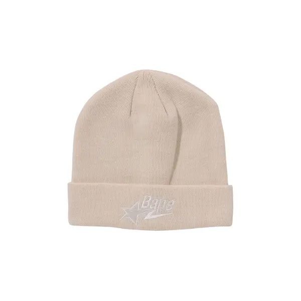 A BATHING APE Sta Knit Cap - Cream