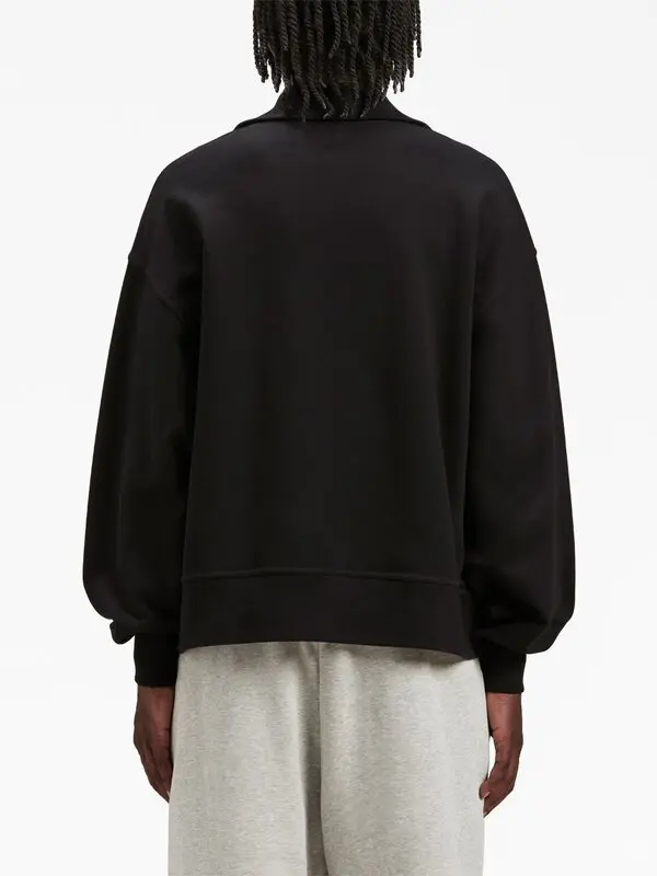 Palm Angels Logo-embroidered Half-zip Sweatshirt