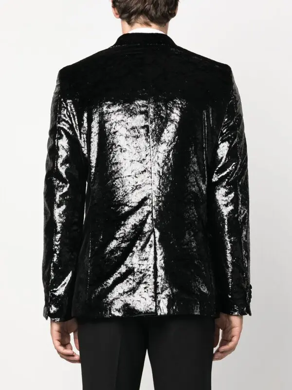 Philipp Plein Metallic-effect Single-breasted Blazer