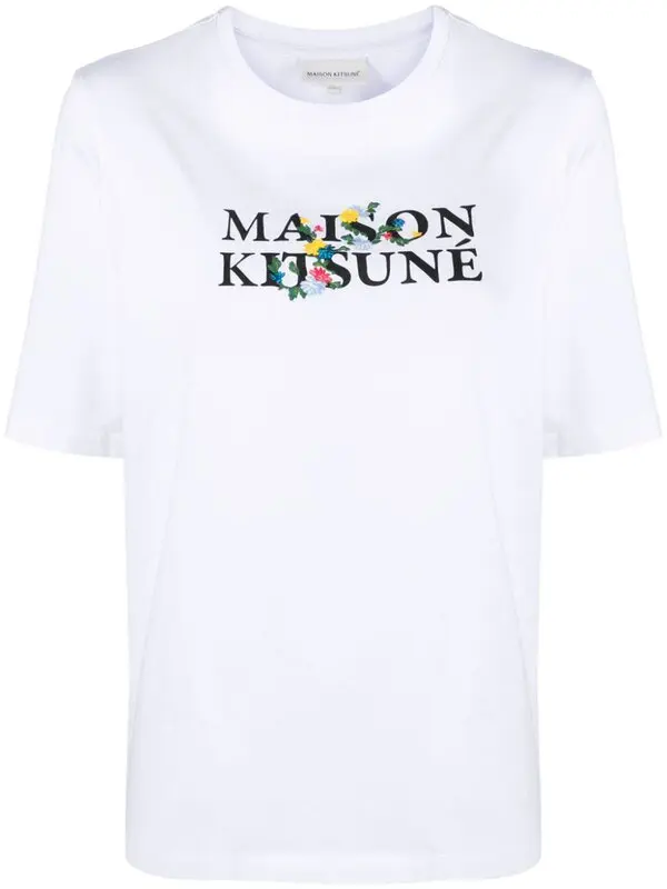 Maison Kitsuné Logo-print T-shirt - White