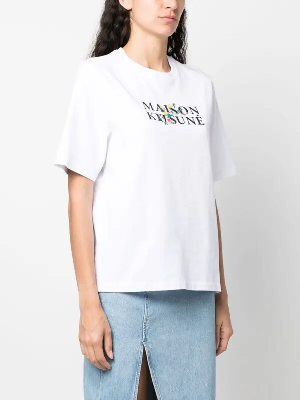 Maison Kitsuné Logo-print T-shirt - White