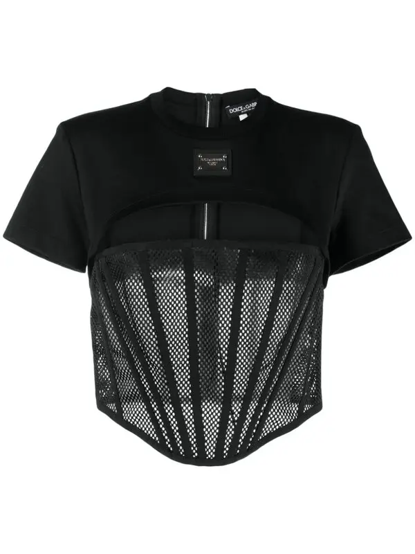 Dolce & Gabbana Logo-plaque Cropped Top
