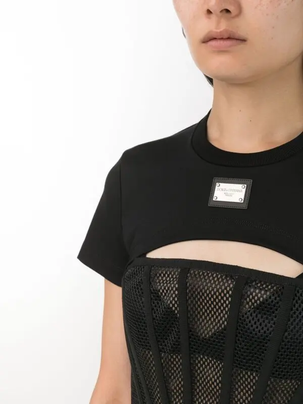 Dolce & Gabbana Logo-plaque Cropped Top