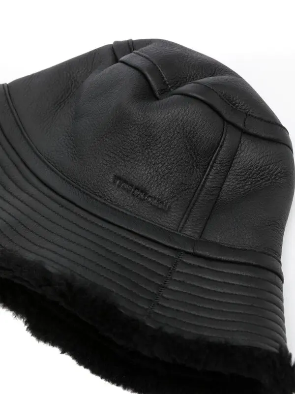 YVES SALOMON Reversible Bucket Hat - Black