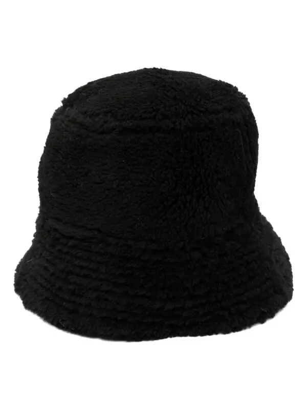 YVES SALOMON Reversible Bucket Hat - Black