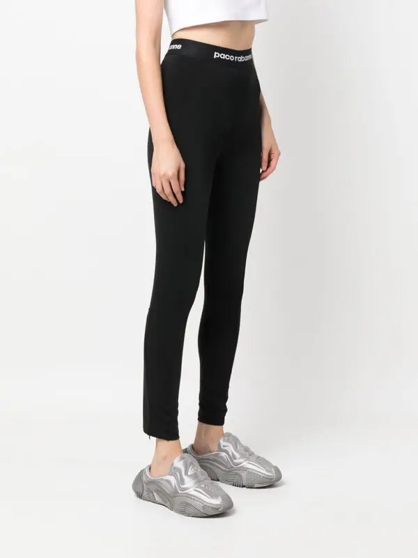 Rabanne Logo-waistband High-waisted Leggings