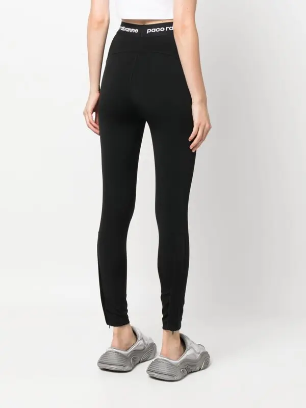 Rabanne Logo-waistband High-waisted Leggings