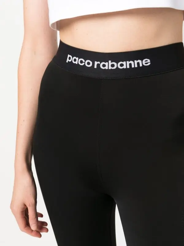 Rabanne Logo-waistband High-waisted Leggings